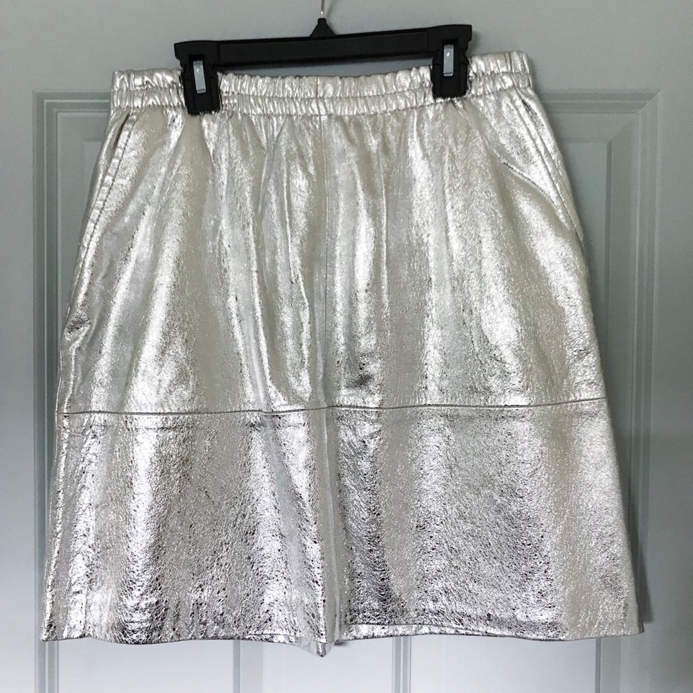 Thacker Nyc Metallic Mini Skirt - Gem